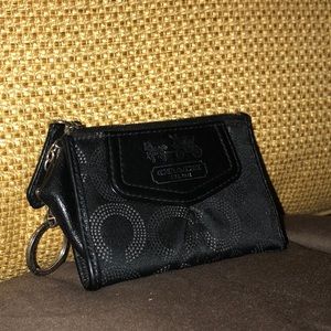Coach | Bags | Coach Black Silver Keychain Wallet | Poshmark